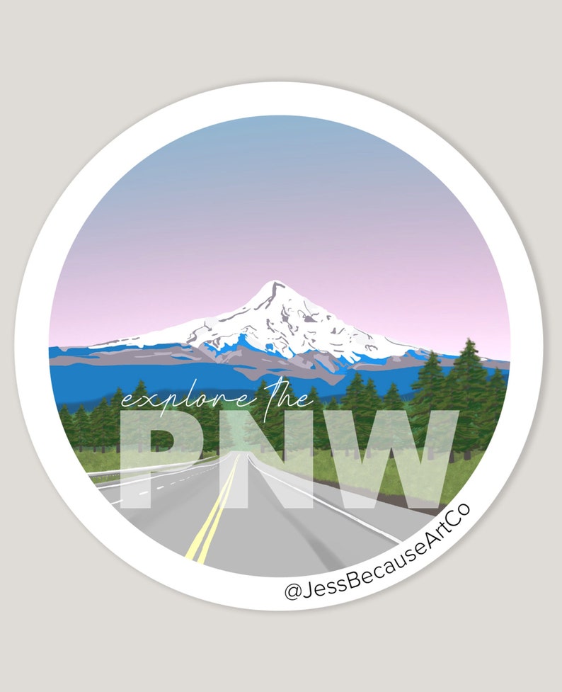 Explore the PNW Vinyl Sticker for Your Water Bottle, Laptop & More! - Etsy