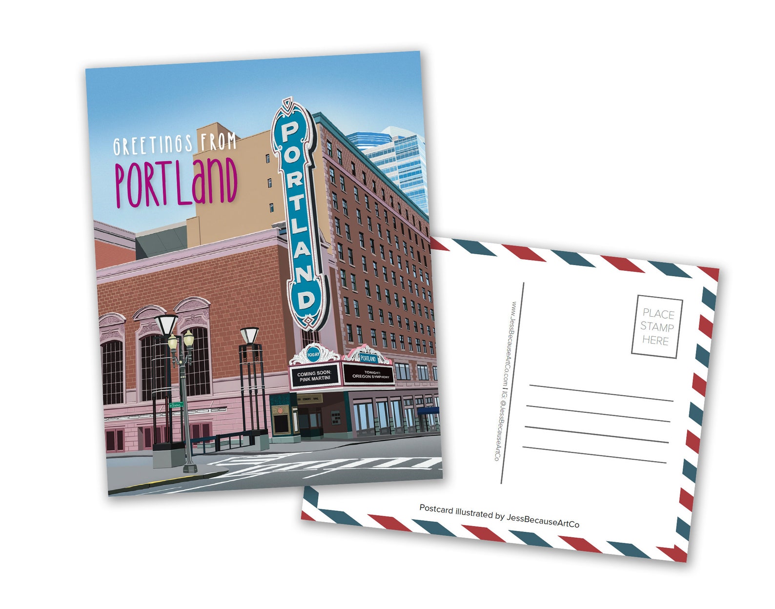 Portland Trio Postcard Set - Etsy