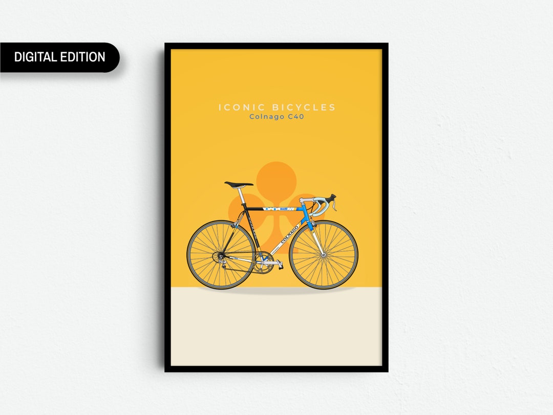 Colnago C40 Iconic Bicycle Cycling Poster - Printable Wall Art - Gift ...