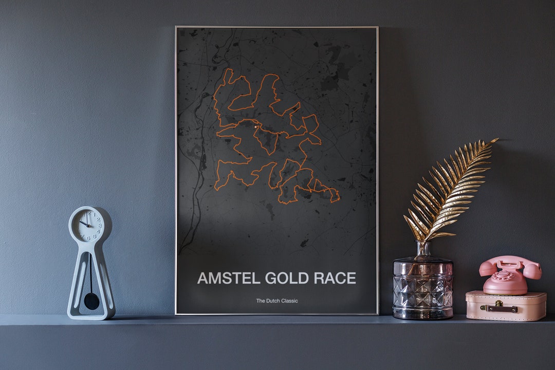 Amstel Gold Race - Cycling Map Art Print - Cycling Gift - Minimalist ...