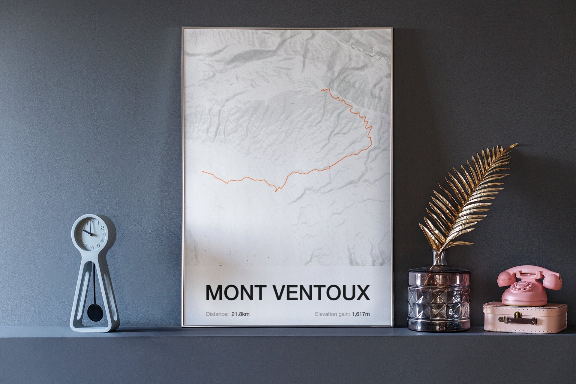 Mont Ventoux - Cycling Map Art Print - Cycling Gift - Minimalist Design ...