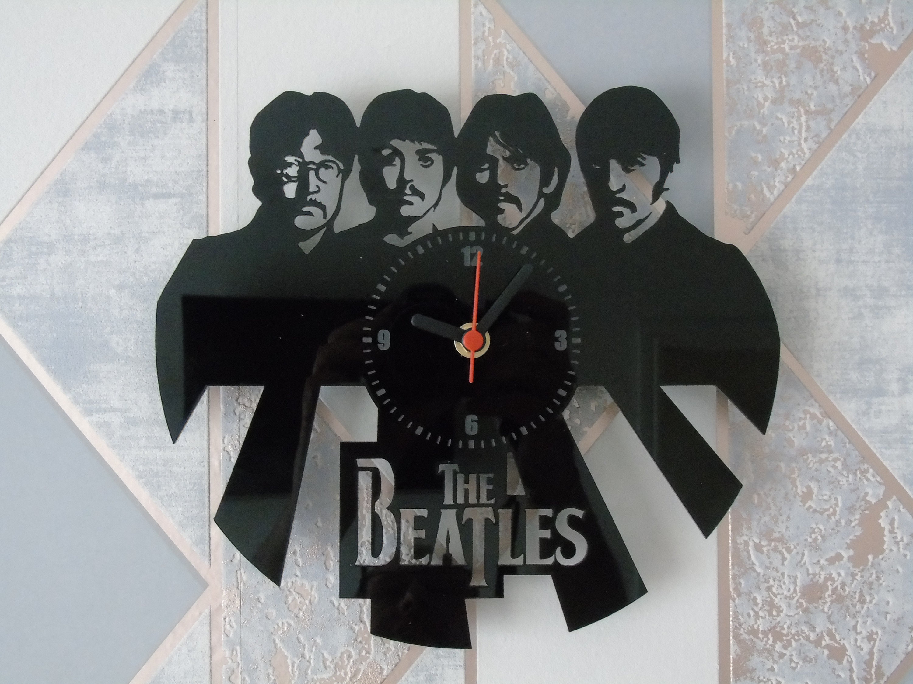 Beatles Wall Clock Silhouette Style Crossroads Laser Cut - Etsy UK