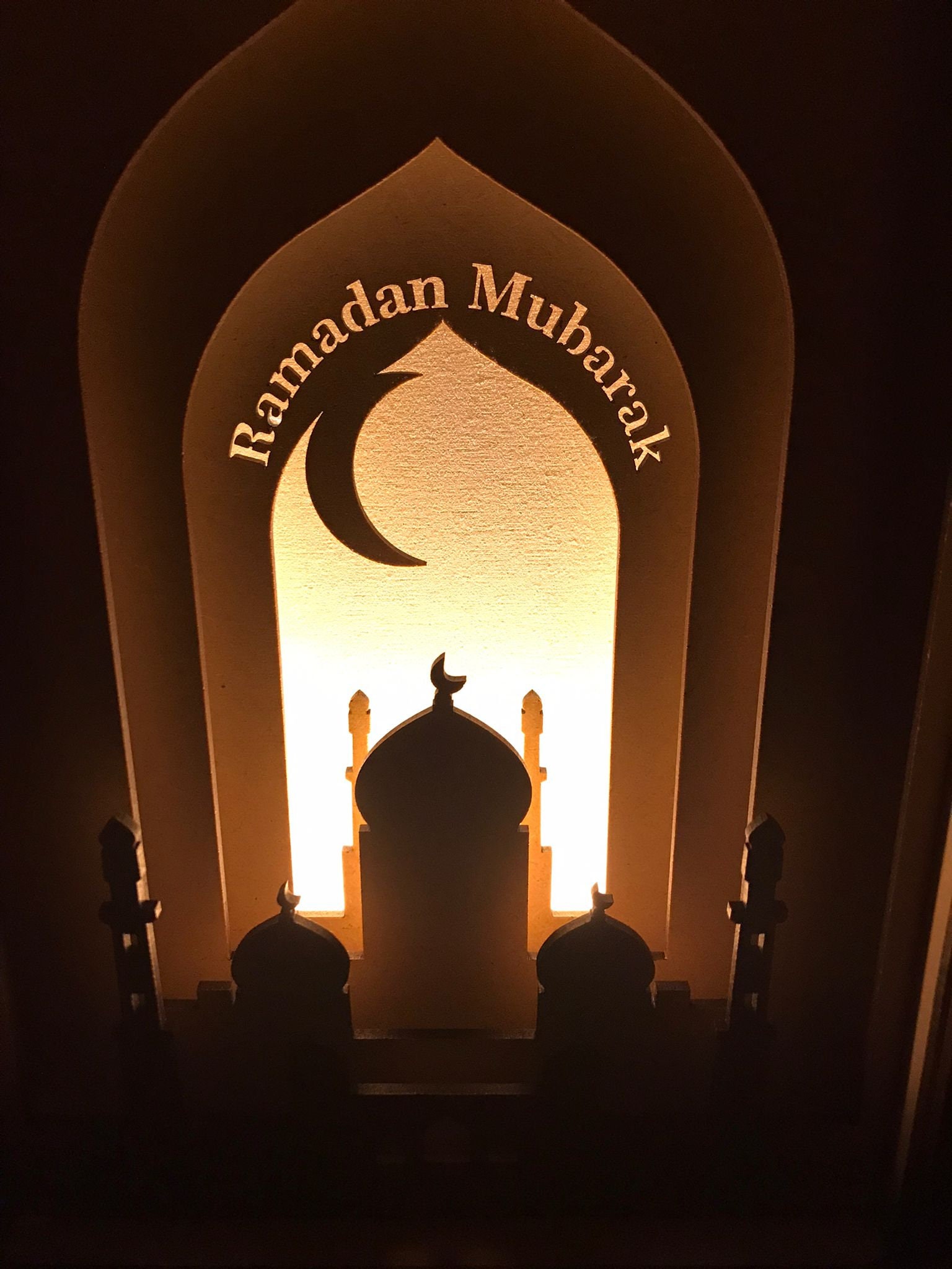Ramadan Mubarak Eid Lightbox Shadowbox LED Decoration - Etsy