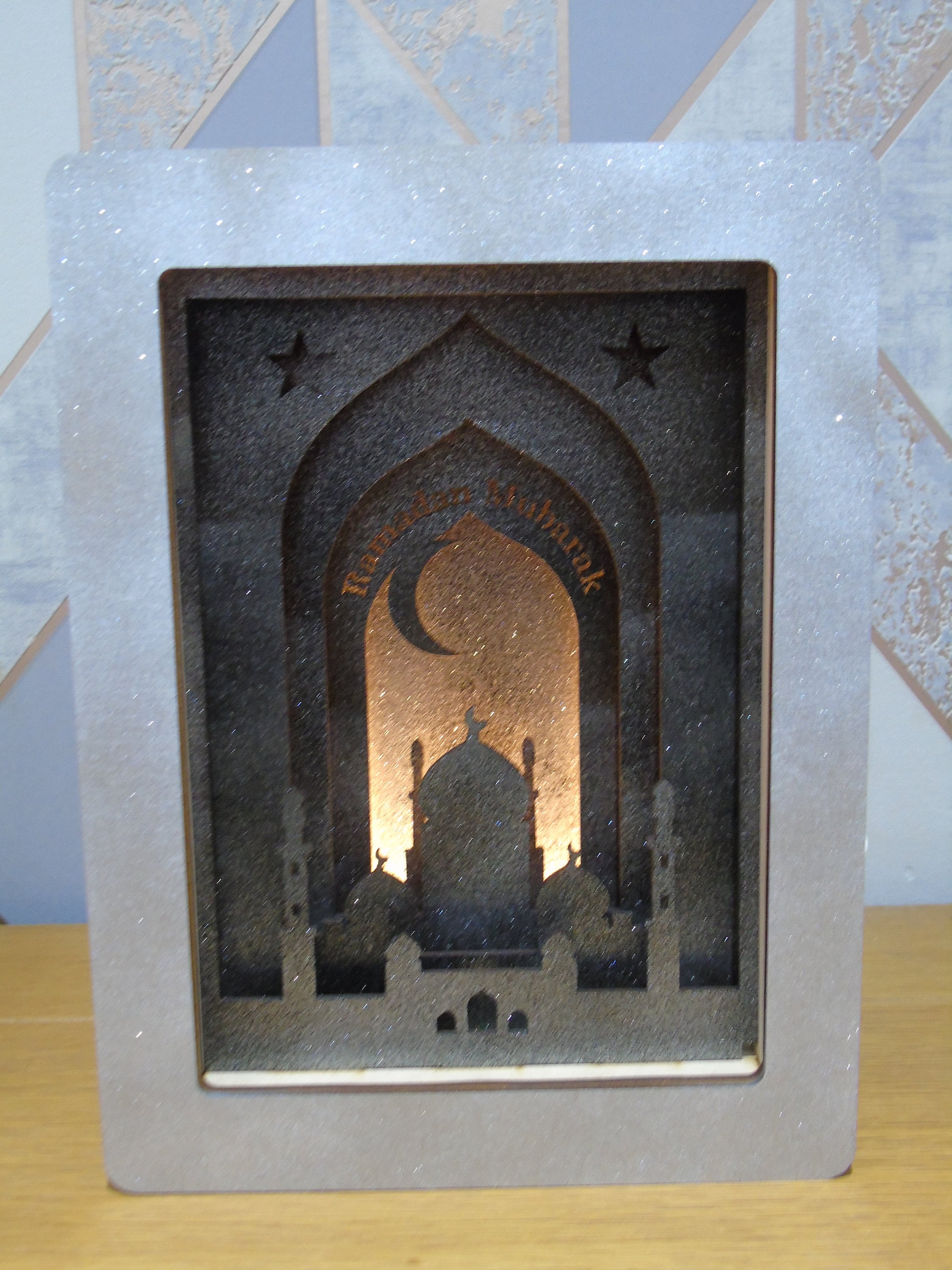 Ramadan Mubarak Eid Lightbox Shadowbox LED Decoration - Etsy
