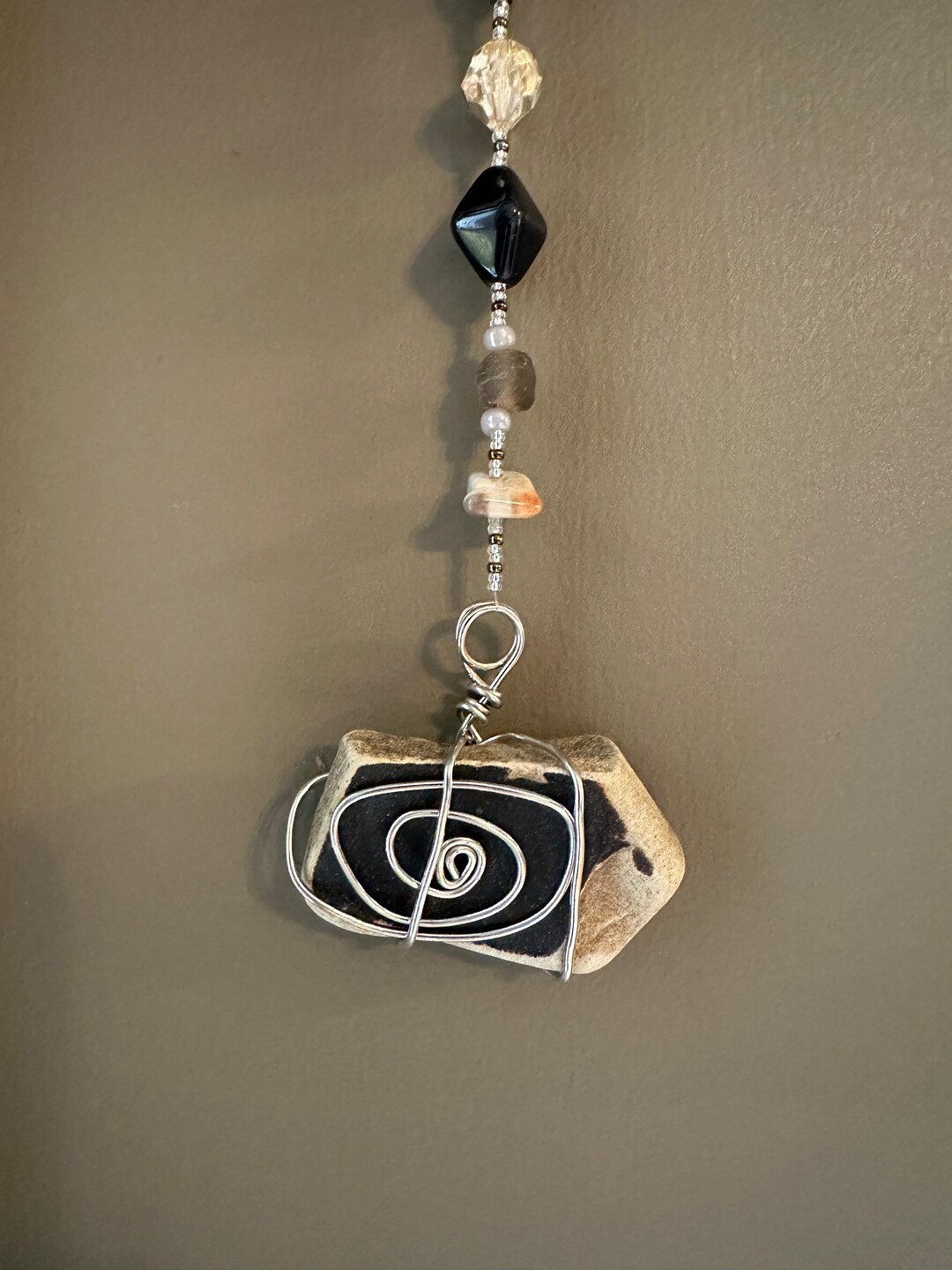 Wire Wrapped Pottery Piece - Etsy