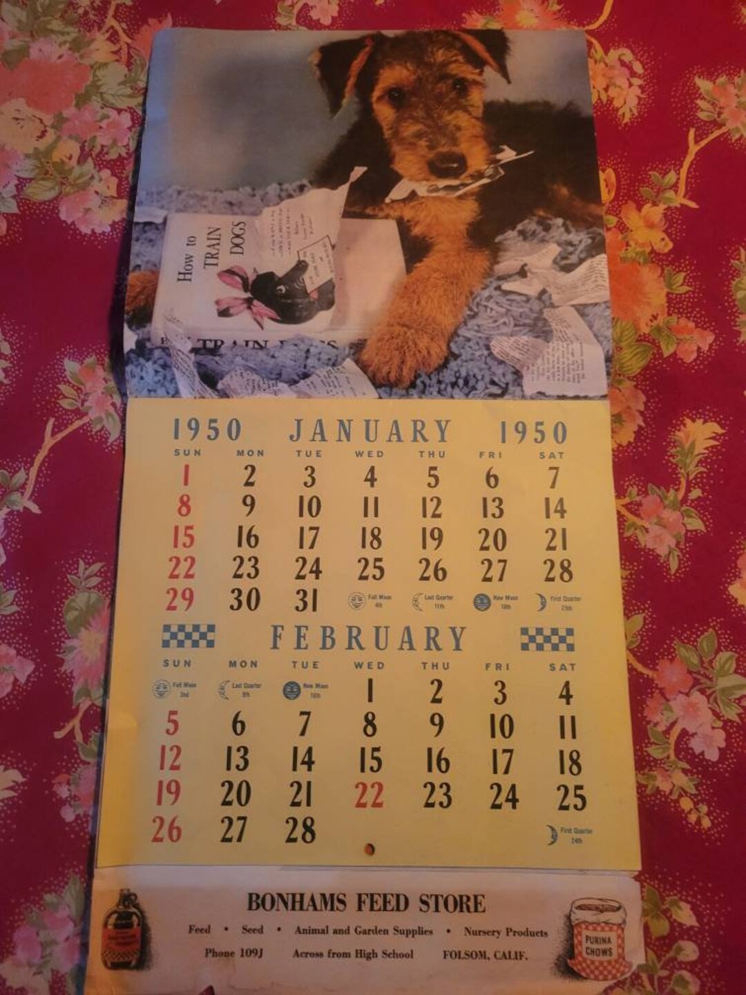 Vintage Feed Store Calendar - Etsy