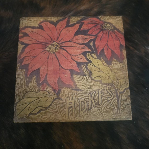 Vintage Pyrography Box - Etsy