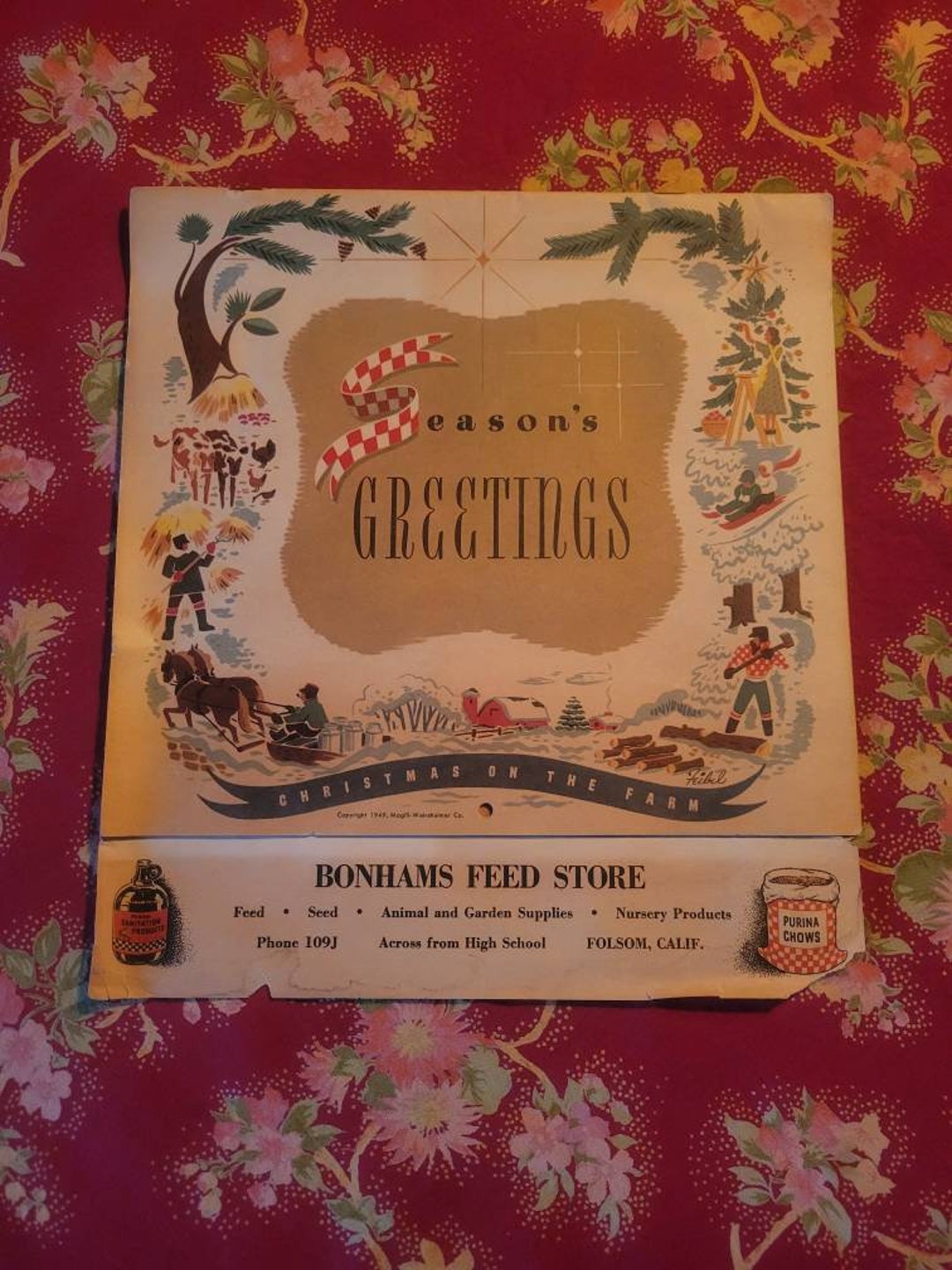 Vintage Feed Store Calendar - Etsy