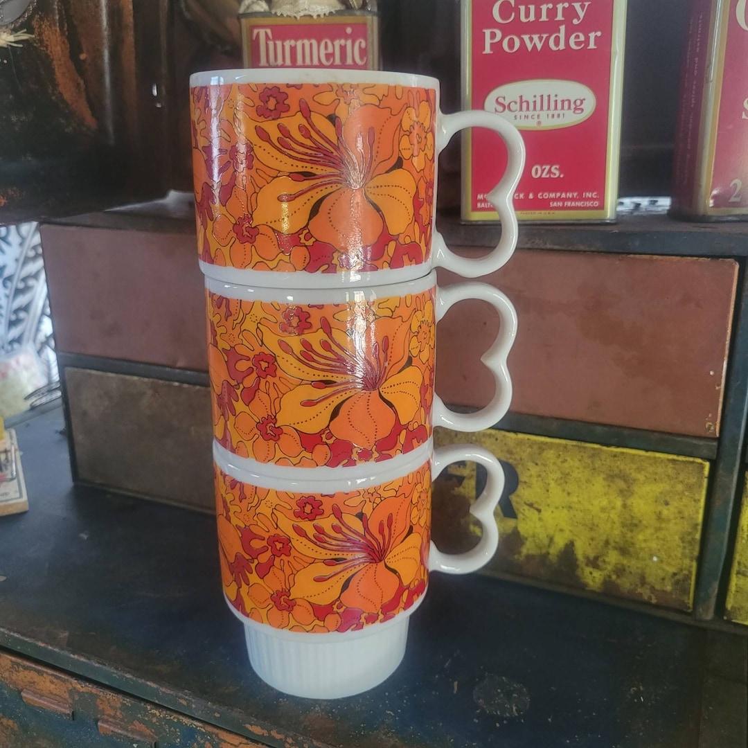 Vintage 70's Mugs - Etsy