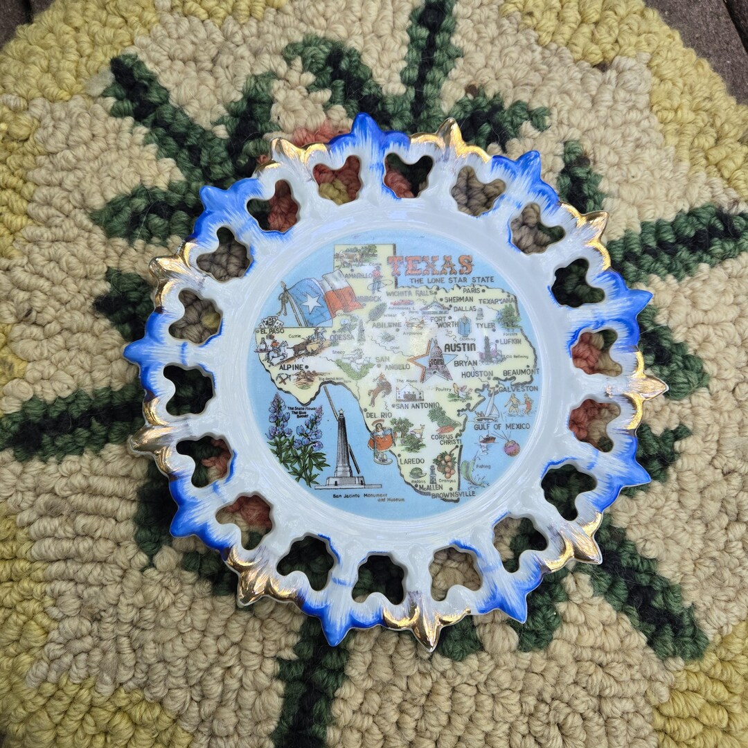 Texas Souvenir Plate - Etsy