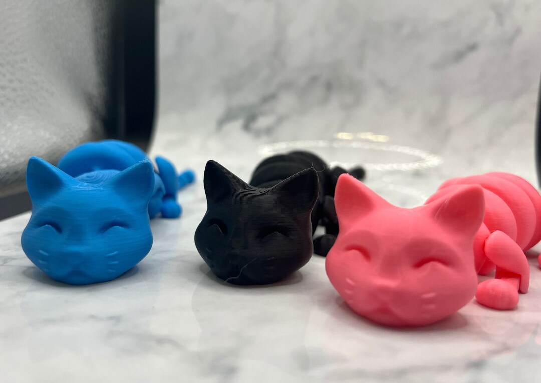 Lazy Cat Fidget Toy Articulated Sensory Desk Toy Cat Lover Gift for ...