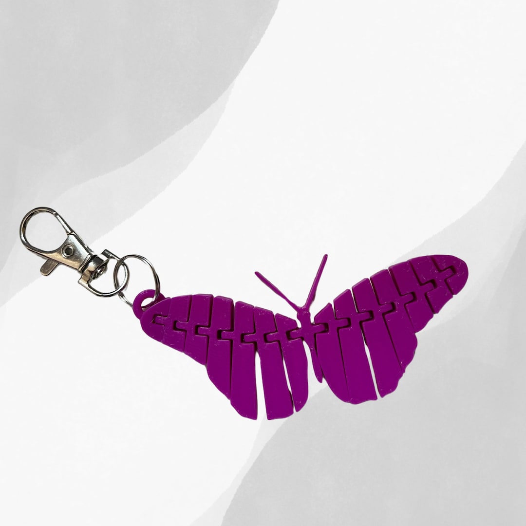 Articulated Fidget Butterfly Fidget Keyring - Etsy