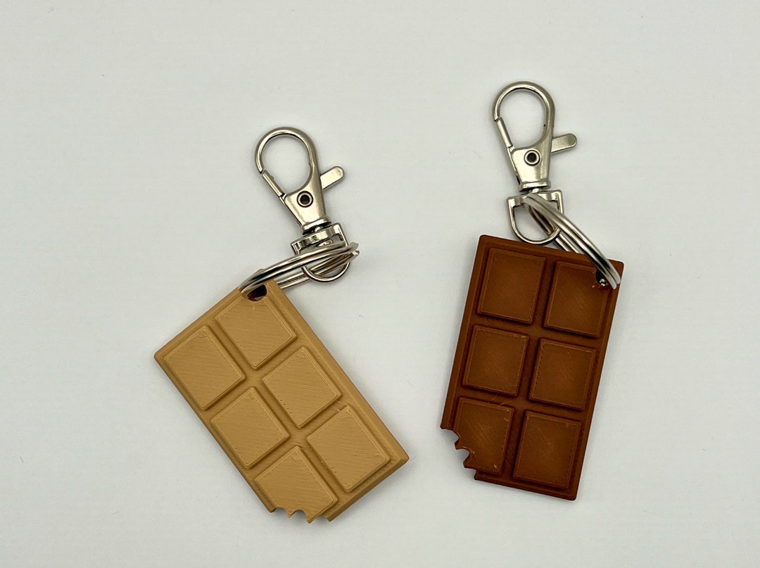Chocolate Bar With Bite Taken Keychain /keyring Chocolate Lovers - Etsy