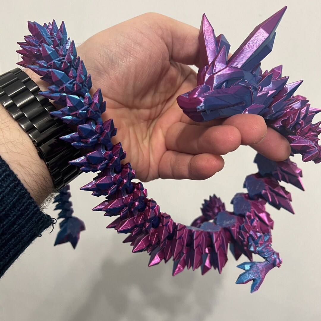 2FT Articulated Crystal Dragon, Fidget Toy - Etsy
