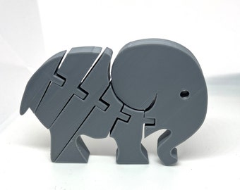 Fidget Toy 3D Printed Articulated Elephant - Etsy