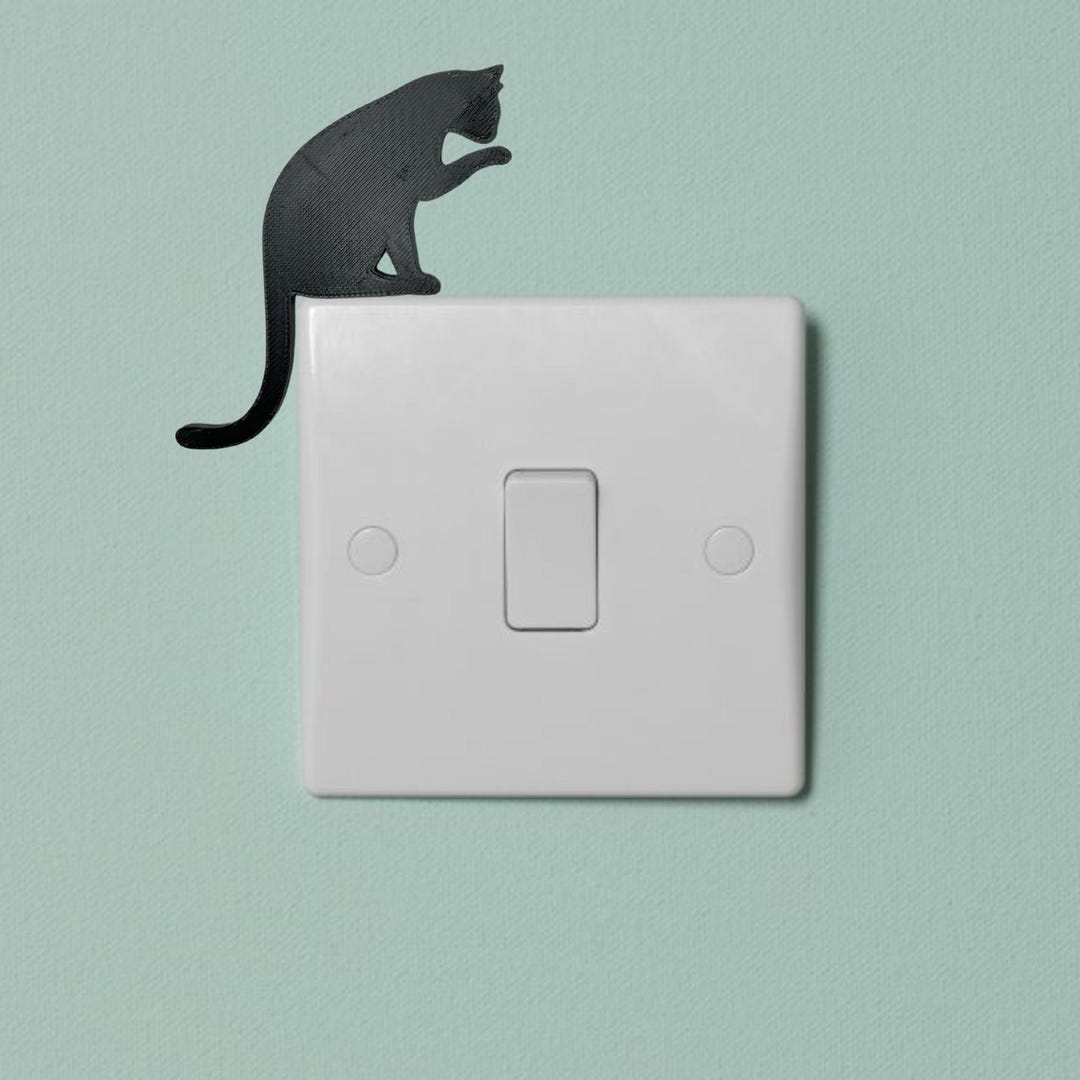 Cat Silhouette Light Switch Home Decor Pack | 3D Printed - Etsy