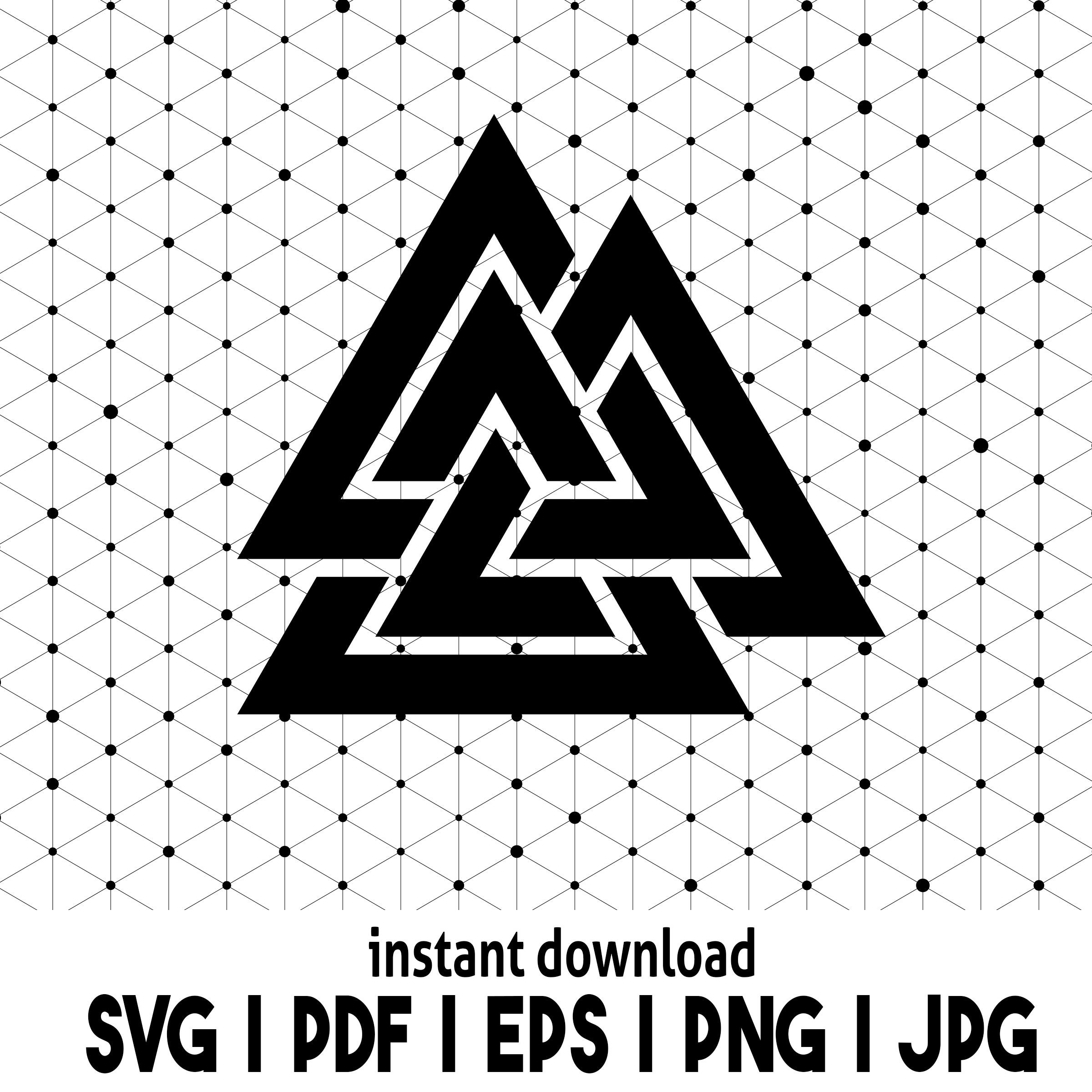 Nordic Valknut Viking Symbol SVG Valknut SVG Files - Etsy Canada