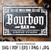 Bourbon Bar Sign SVG | Bourbon Bar Printable | Bourbon SVG | Home Bar ...