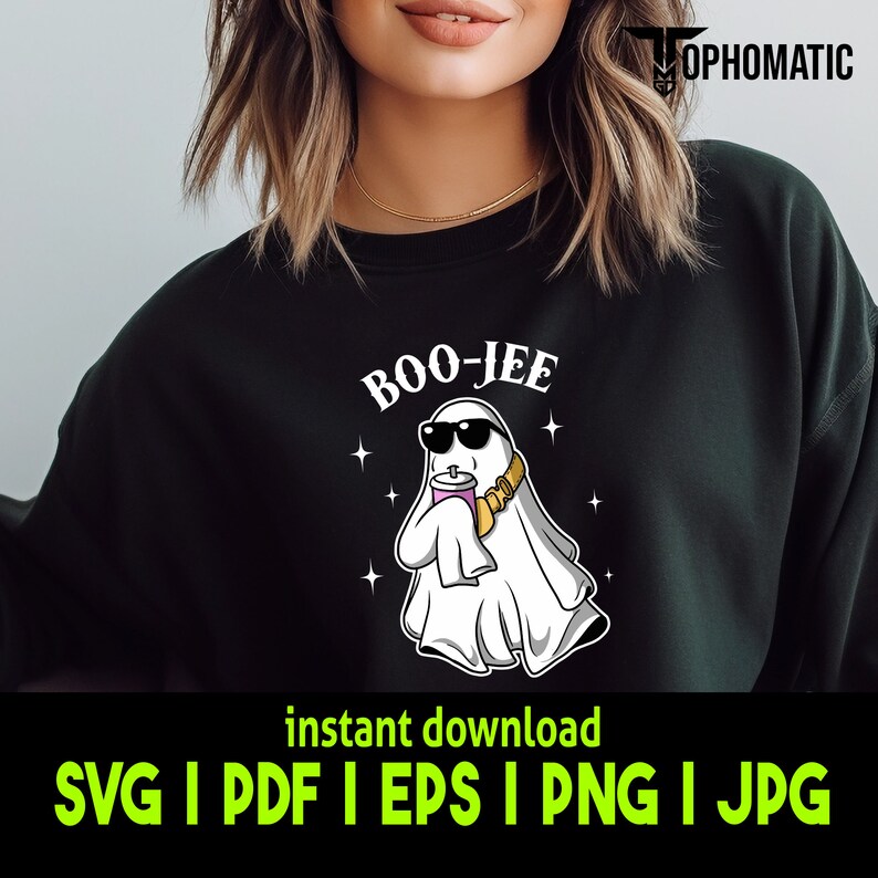 Boojee Ghost SVG Funny Halloween SVG Design Instant - Etsy