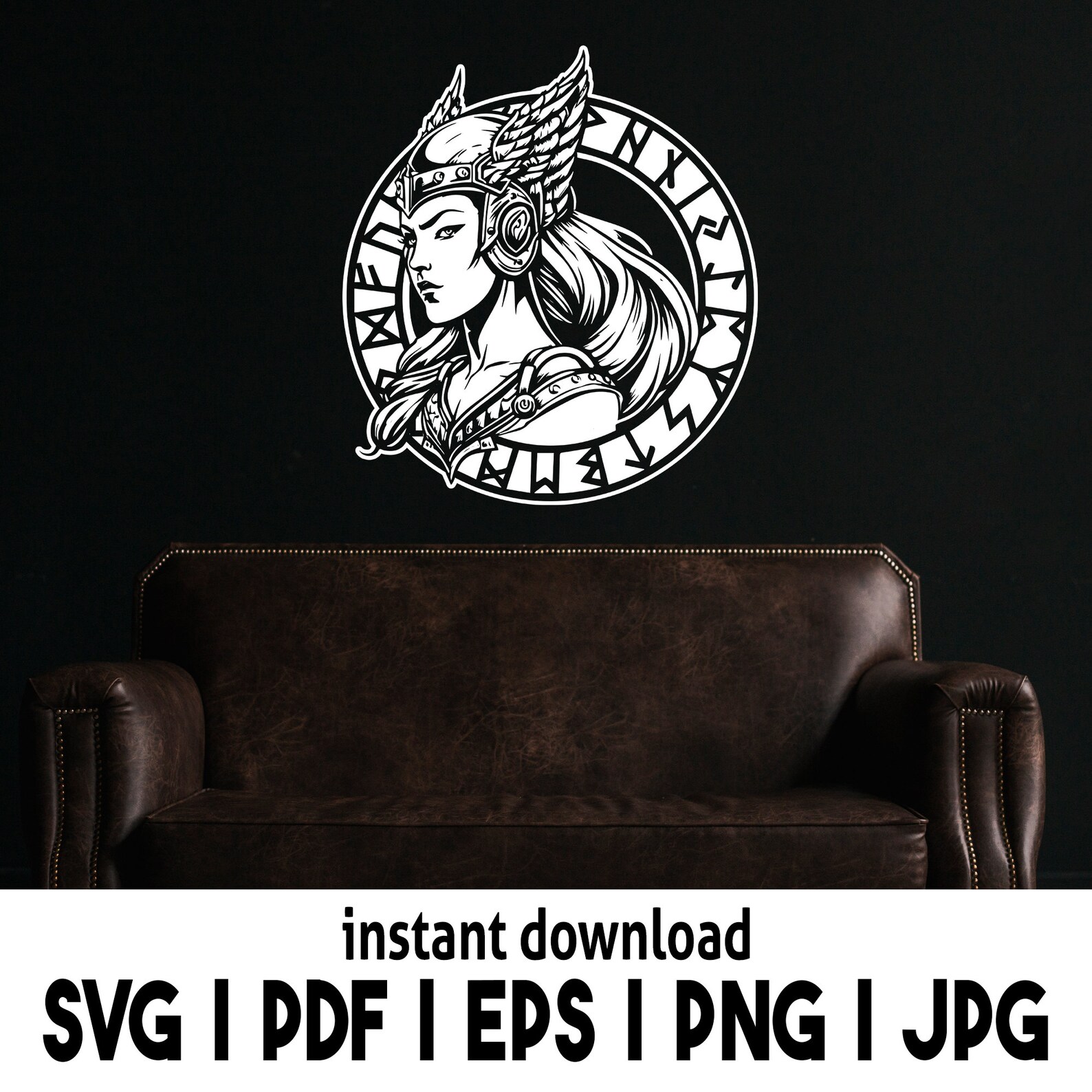 Nordic Valkyrie SVG Stencil Design Instant Digital Download - Etsy