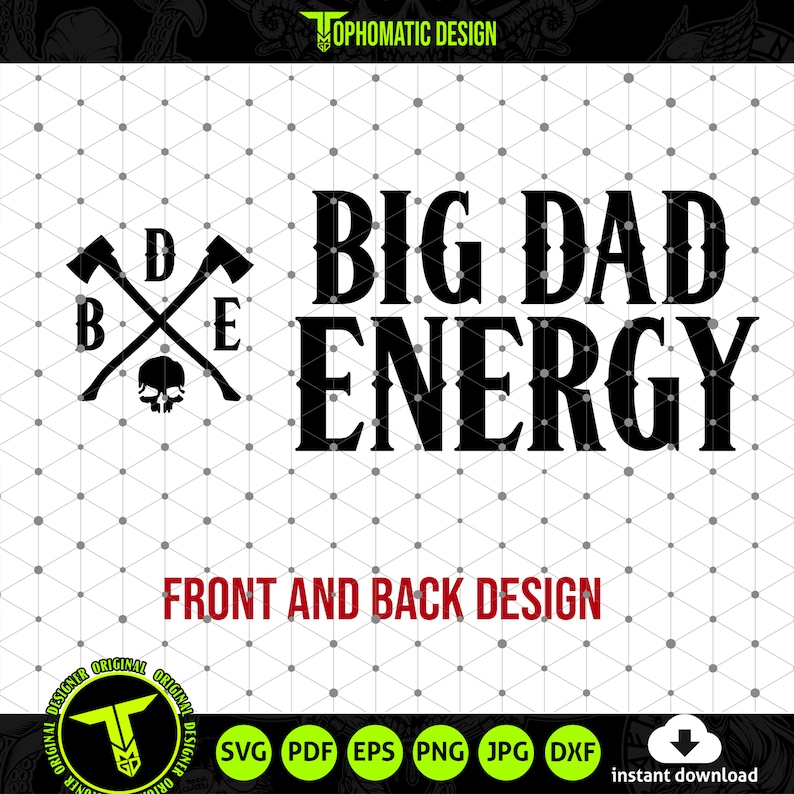 Big Dad Energy SVG, Funny Father's Day Shirt, Dad Gift, Cricut DTF ...