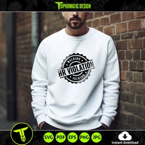 Funny Walking Talking HR Violation SVG Stamp Design, Funny Gag Gifts ...