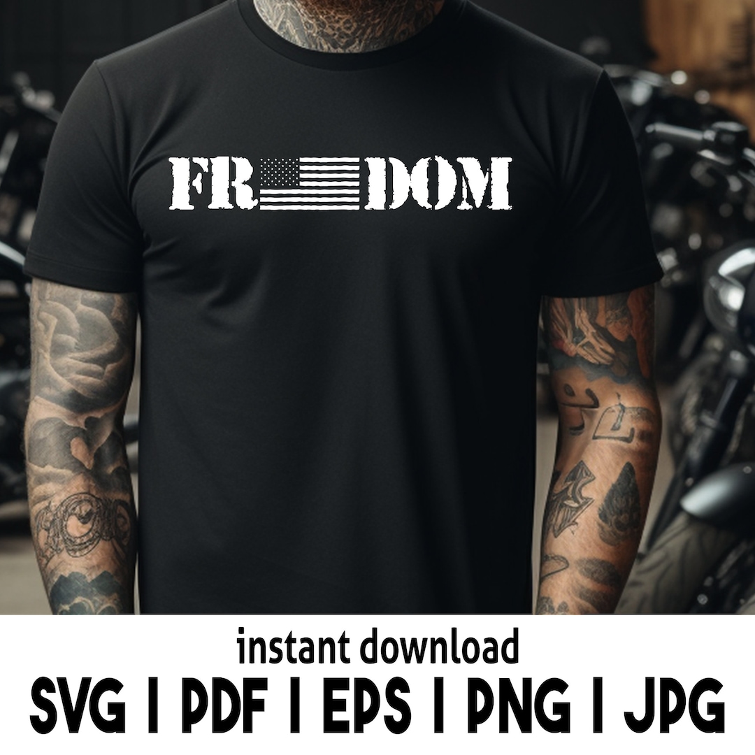 Patriotic Freedom Flag SVG Design - Veteran | Military - Instant ...