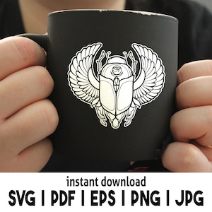Egyptian Scarab Beetle SVG | Symbol of Transformation | Instant Digital ...