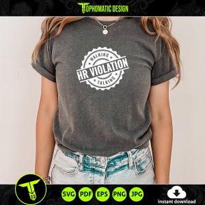 Funny Walking Talking HR Violation SVG Stamp Design, Funny Gag Gifts ...