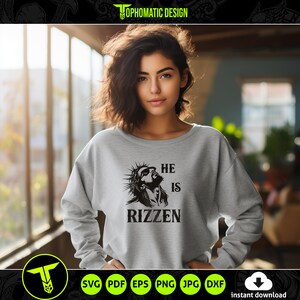 He is Rizzen Funny Jesus SVG, Funny Gag Gifts, Hilarious Easter SVG ...