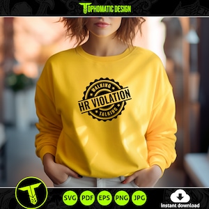 Funny Walking Talking HR Violation SVG Stamp Design, Funny Gag Gifts ...