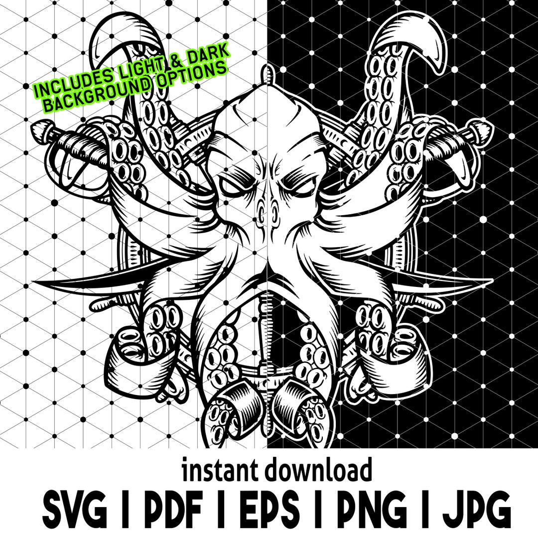 Kraken Sea Monster SVG File Instant Digital Download Files for the ...