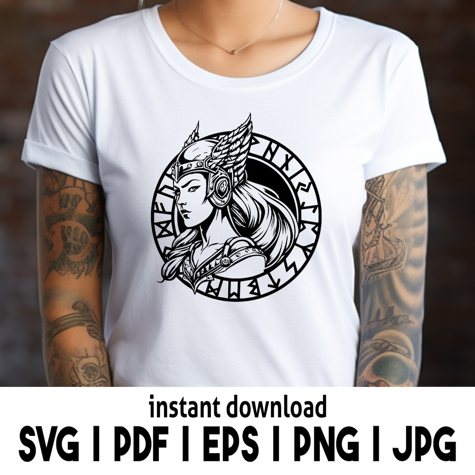 Nordic Valkyrie SVG Stencil Design Instant Digital Download - Etsy