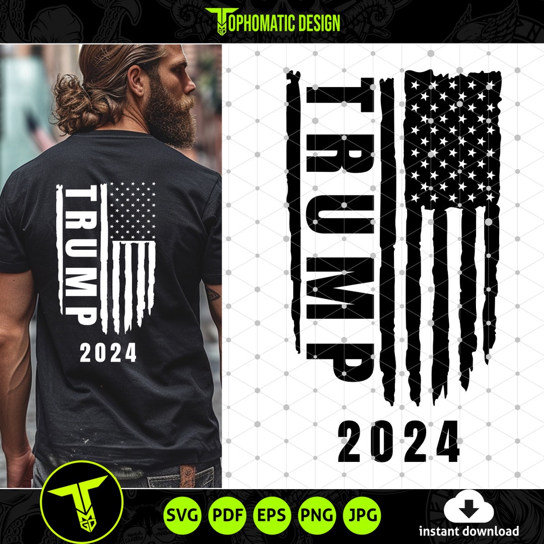 Trump 2024 Republicans Design SVG, Trump SVG, Trump Flag Png, July 4th ...