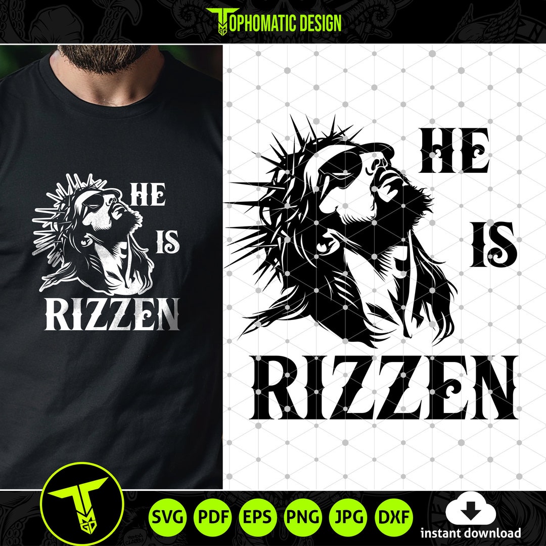 He is Rizzen Funny Jesus SVG, Funny Gag Gifts, Hilarious Easter SVG ...