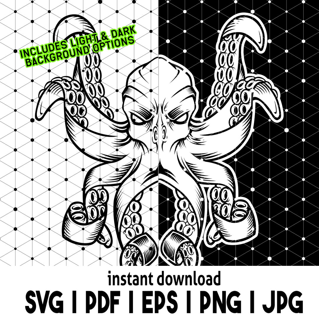 Kraken Symbol SVG | Kraken SVG Files | Kraken Logo | Kraken Svg ...