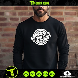 Funny Walking Talking HR Violation SVG Stamp Design, Funny Gag Gifts ...