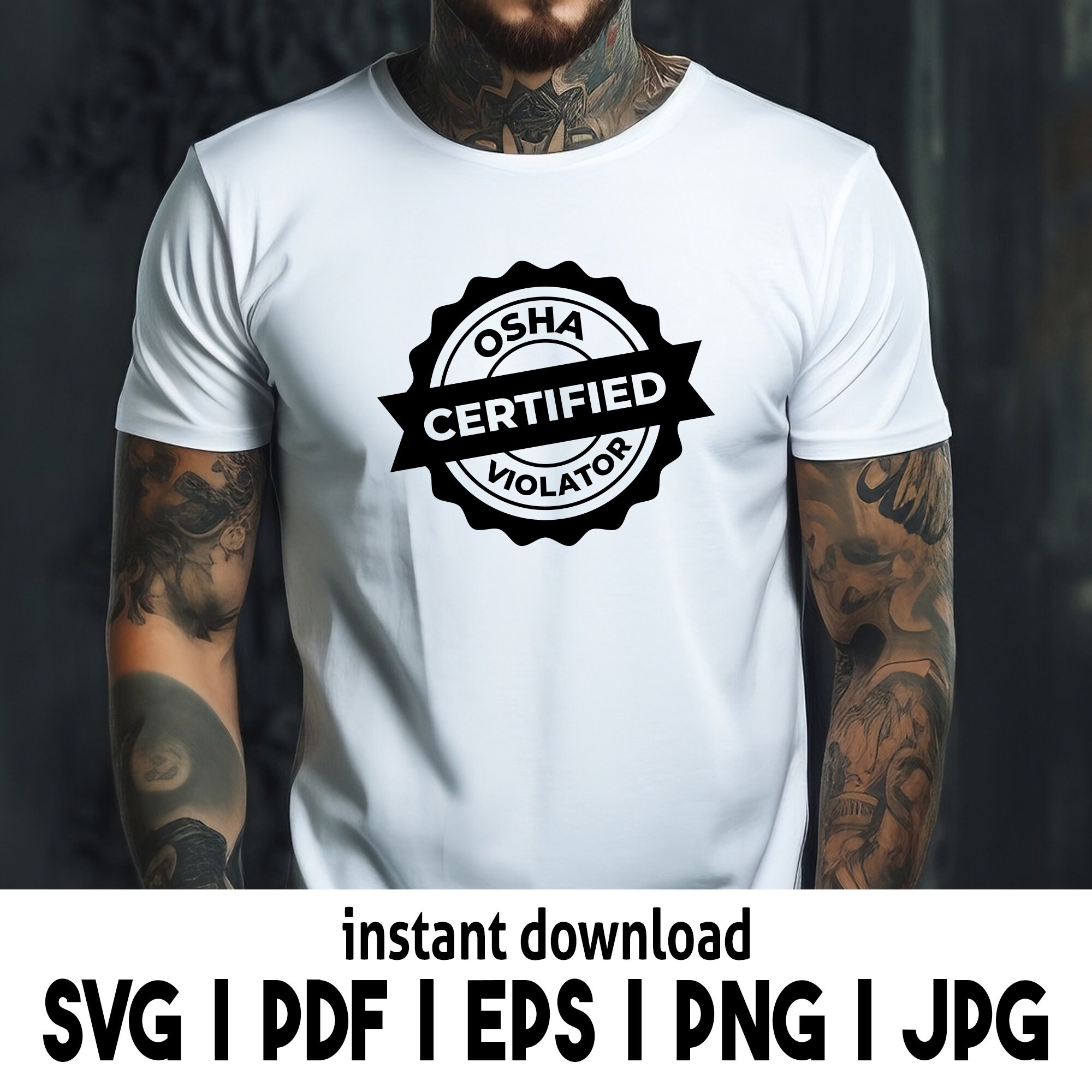 Osha Certified Violator SVG Stamp Design Funny Gag - Etsy