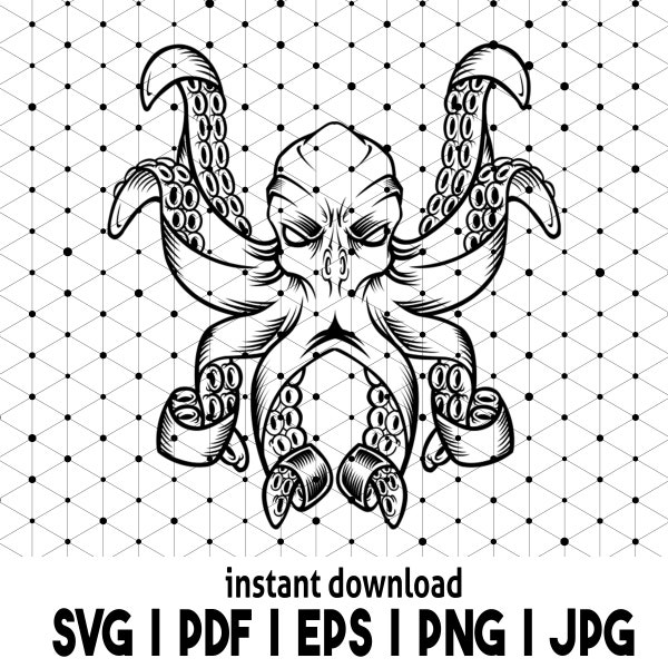 Kraken Svg - Etsy