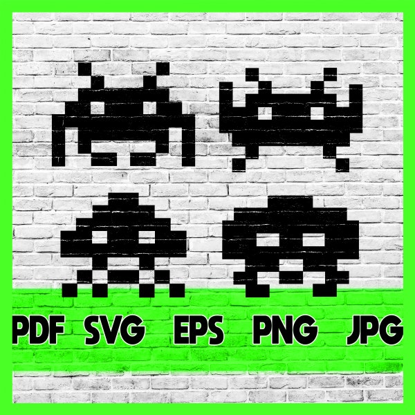 Space Invader Svg - Etsy
