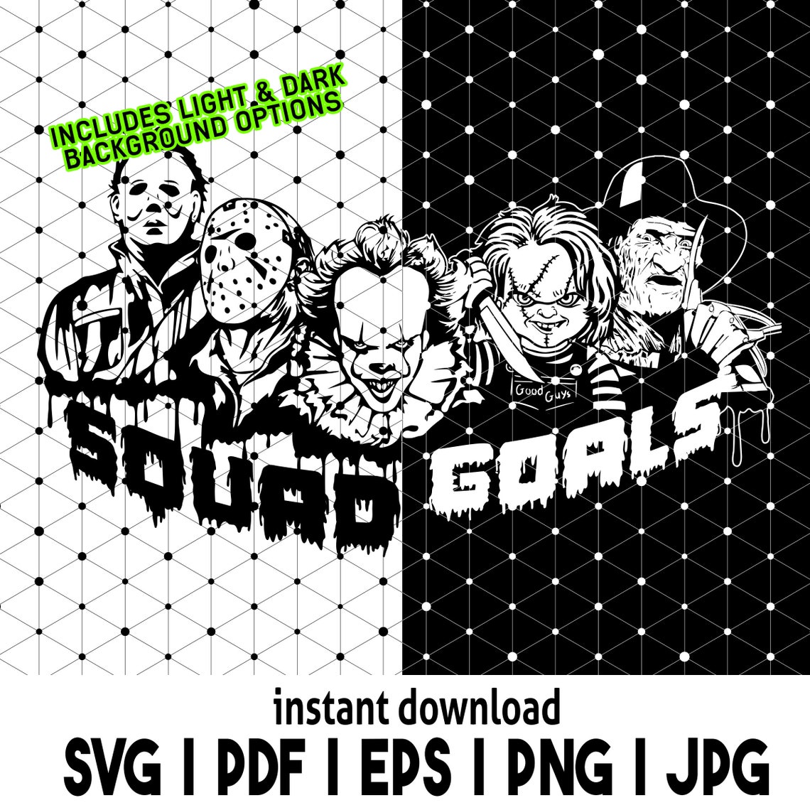 Halloween Horror Icons Squad Goals SVG | Halloween Horror SVG | Horror ...