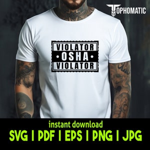 Osha Certified Violator SVG Rectangle Stamp Design, Funny Gag Gifts ...