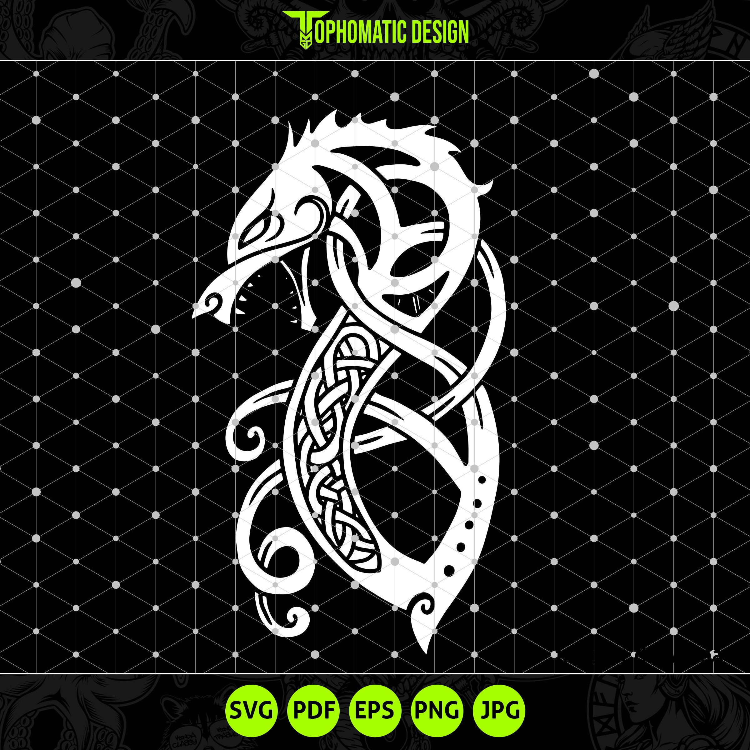 Fenrir Wolf Logo SVG Nordic Viking SVG Design Instant Download - Etsy UK