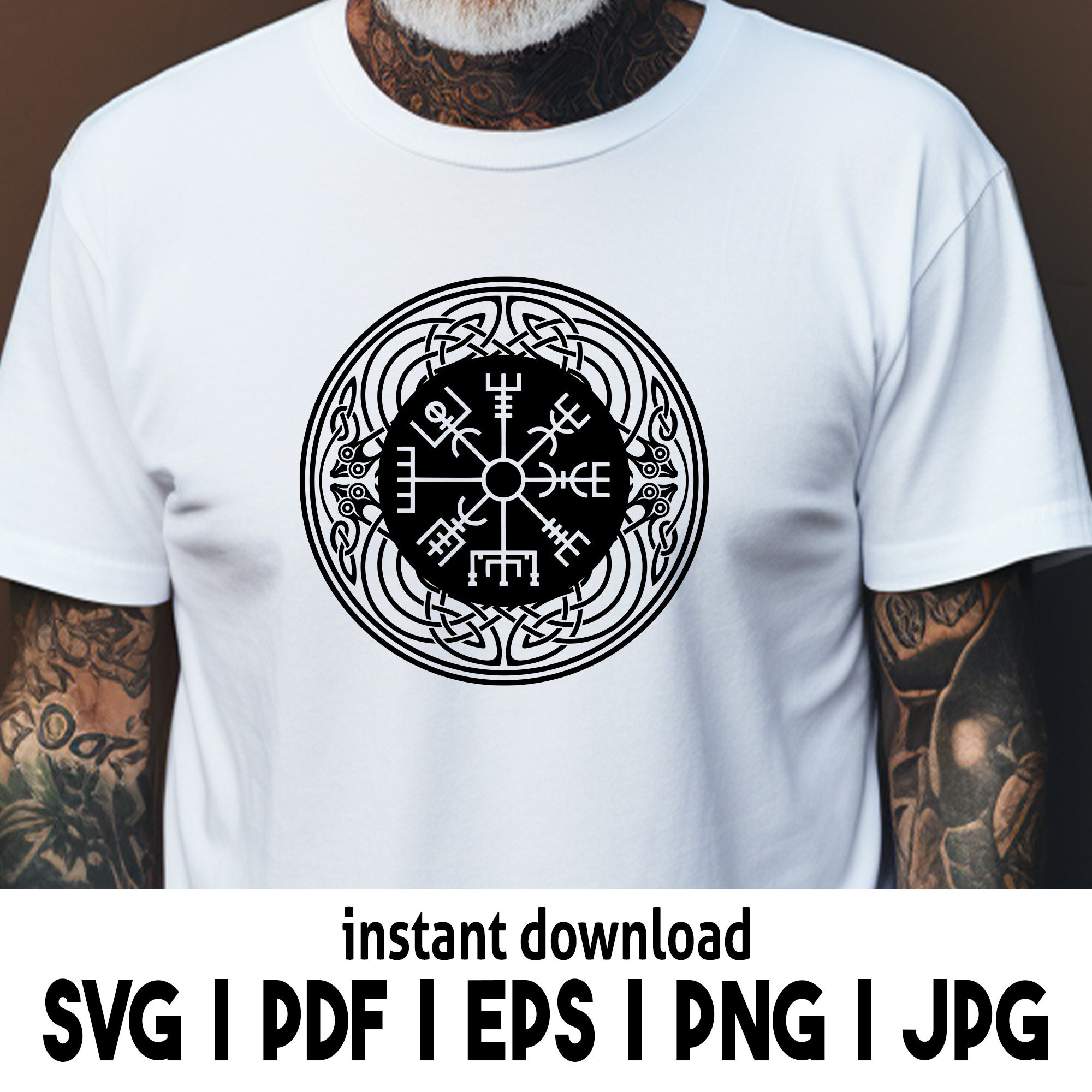 Vegvisir Viking Compass SVG Bundle Set - Full Collection of Norse and ...