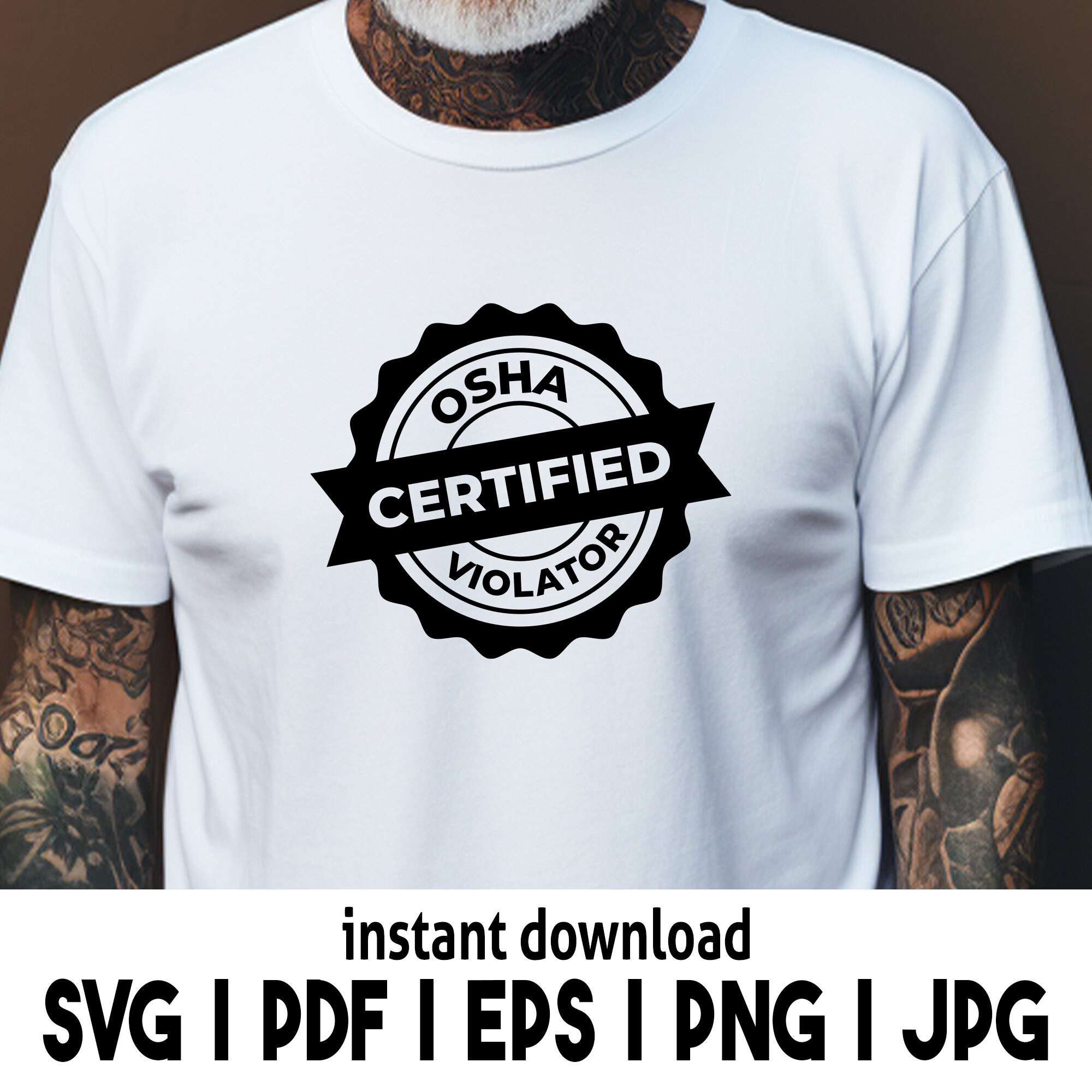 Osha Certified Violator SVG Stamp Design Funny Gag - Etsy