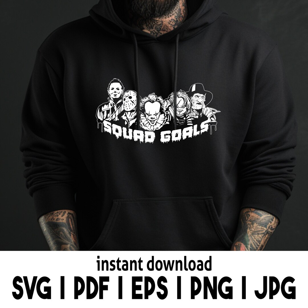 Halloween Horror Icons Squad Goals SVG | Halloween Horror SVG | Horror ...