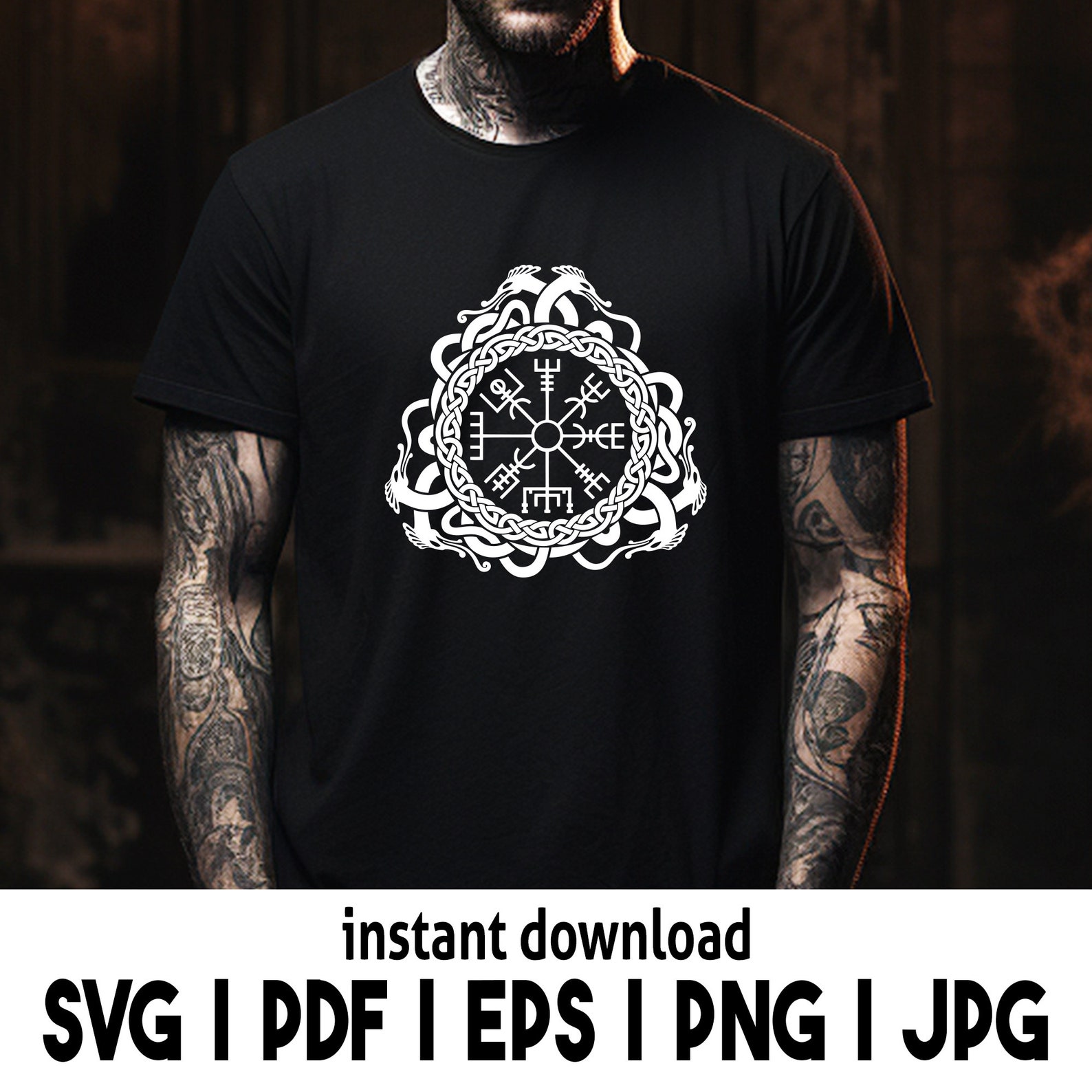 Vegvisir Viking Compass SVG Bundle Set - Full Collection of Norse and ...