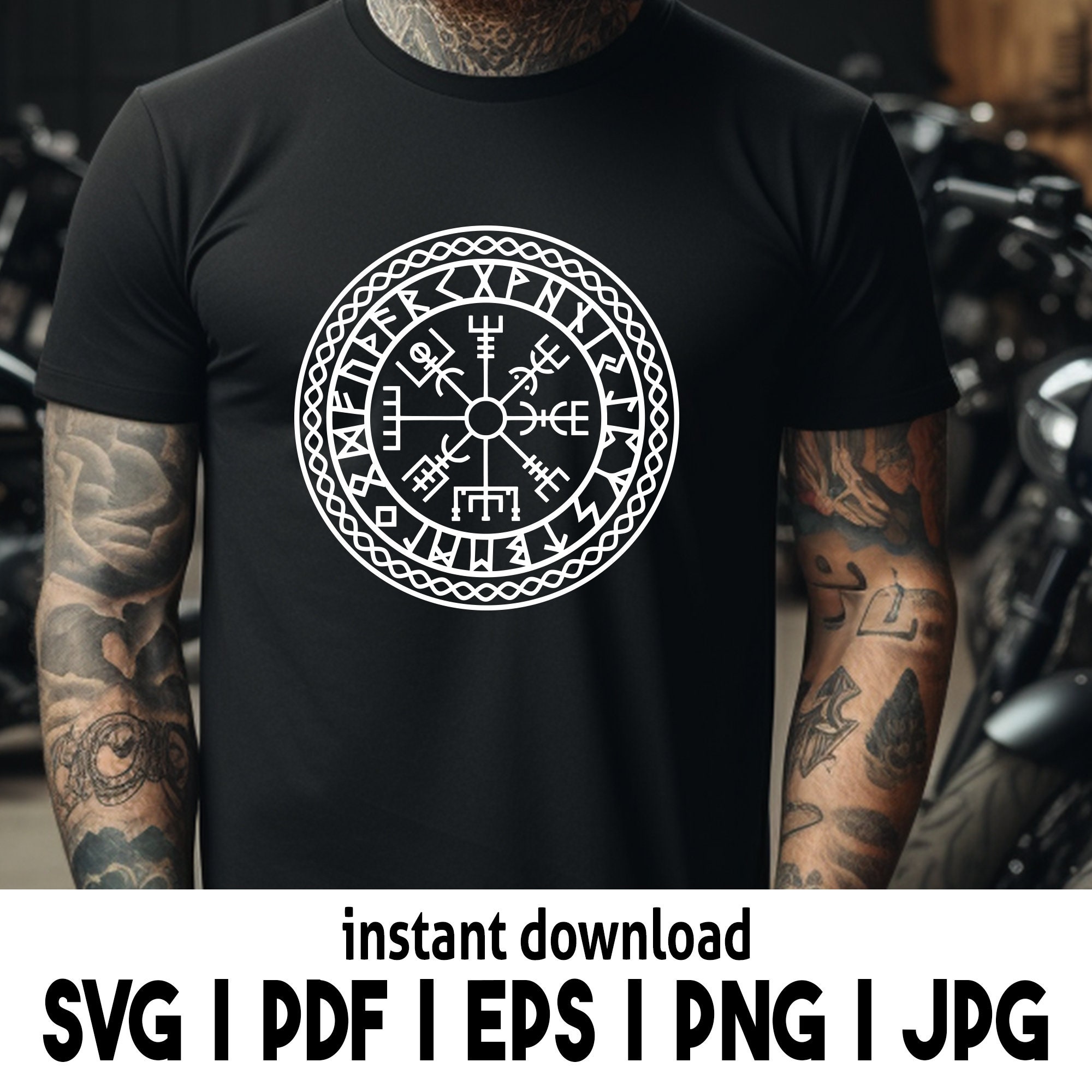 Vegvisir Viking Compass SVG Bundle Set - Full Collection of Norse and ...