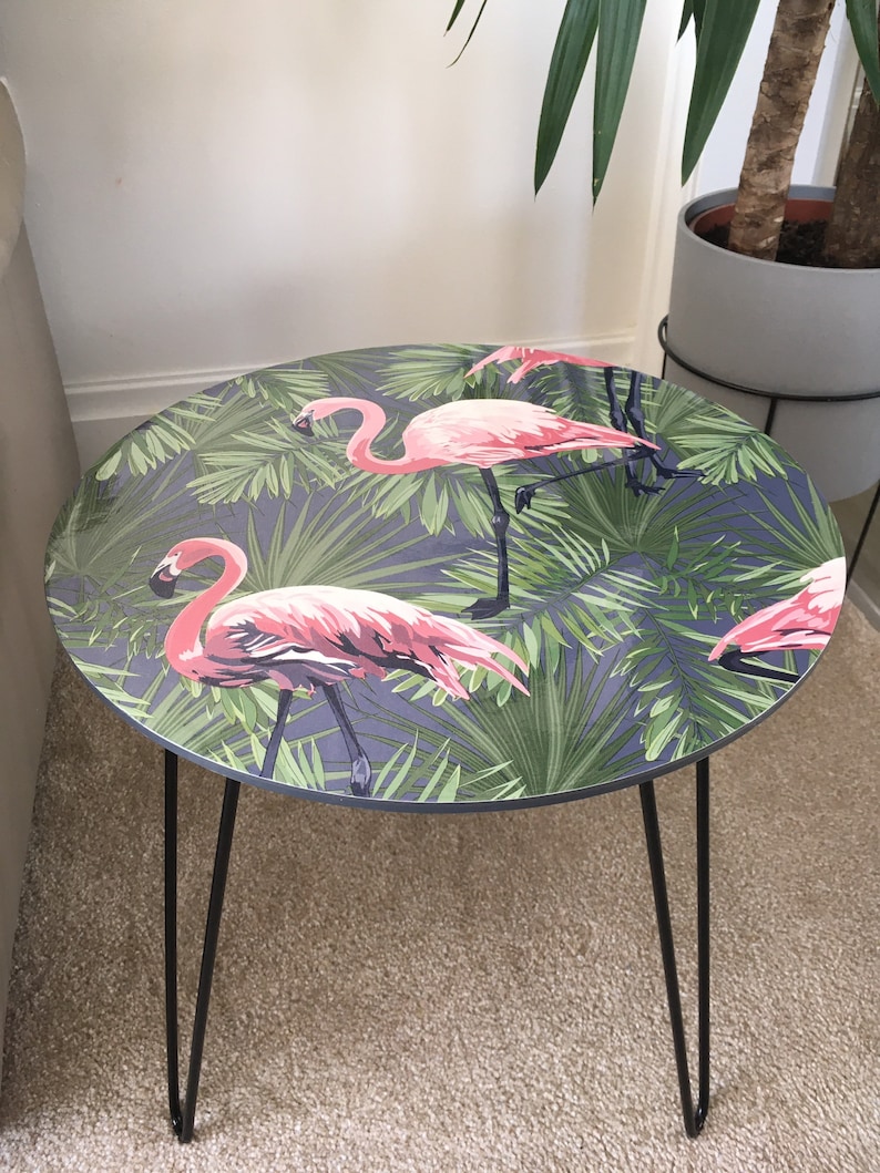 Quirky Flamingo Side Table / Coffee Table / Occasional Table. - Etsy