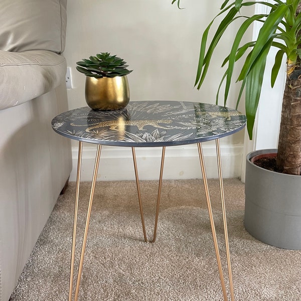 Gold Side Table - Etsy
